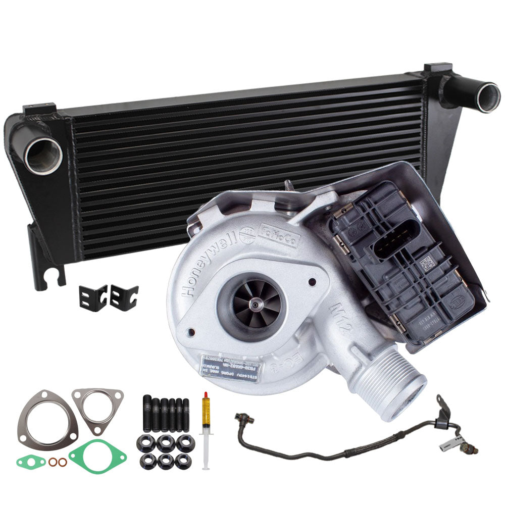 Genuine Turbo Charger & Oil Feed Pipe With 70mm Intercooler For Ford E ...
